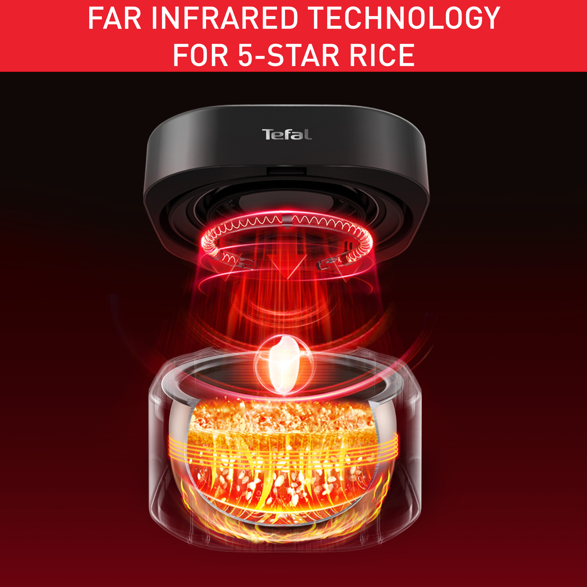 หม้อหุงข้าวอินฟราเรด Tefal ขนาด 1.5L รุ่น RK8868 | TEFAL