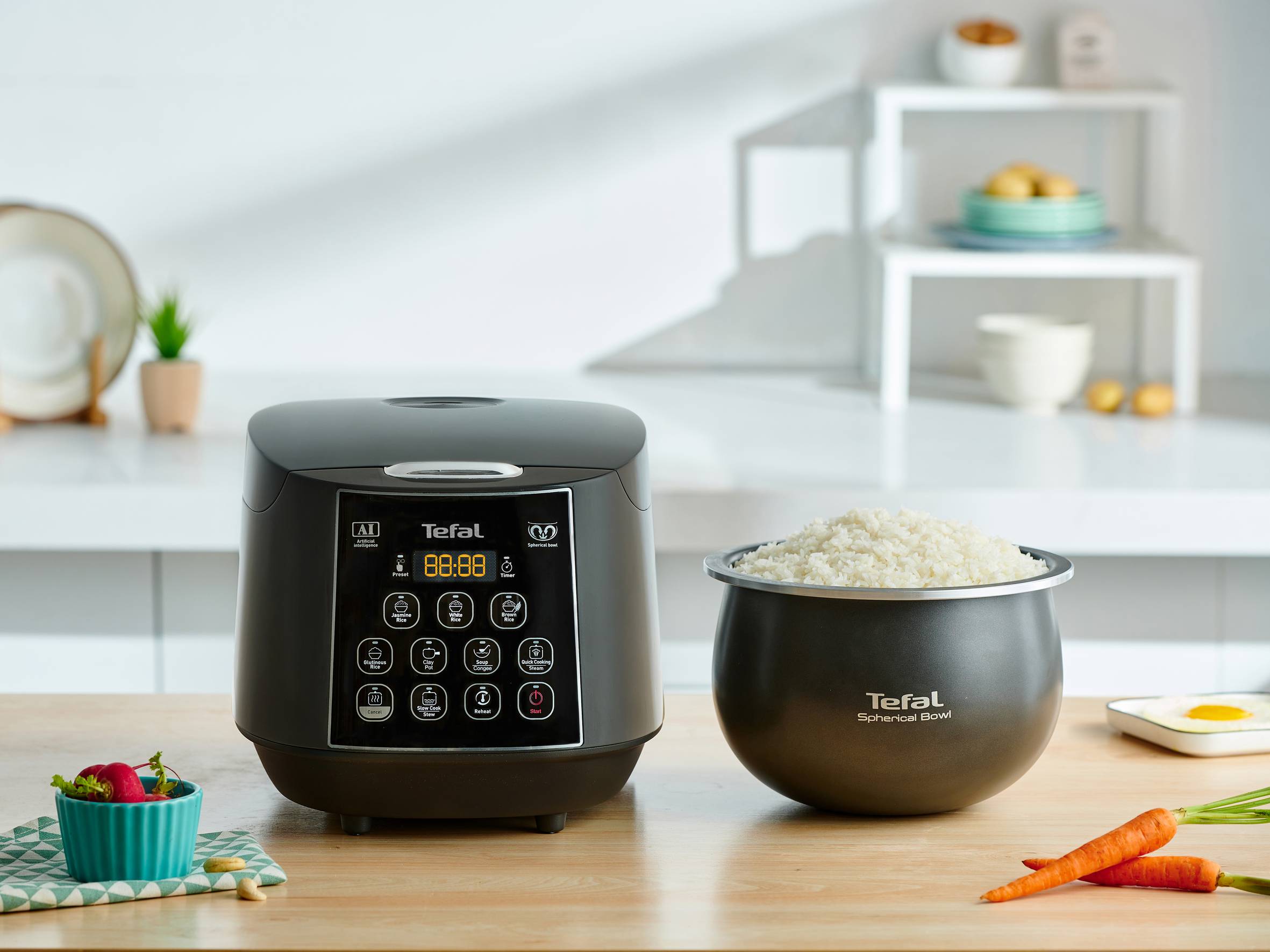 Tefal หม้อหุงข้าว EASY RICE PLUS ความจุ 1.8 ลิตร รุ่น RK736B | TEFAL