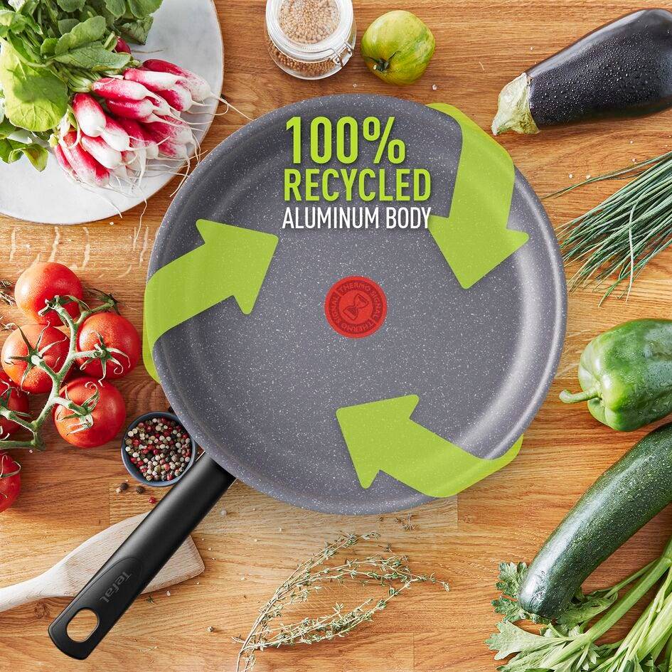 Tefal กระทะก้นแบน Natural Force Frypan ขนาด 22 ซม. รุ่น G2660302 | TEFAL